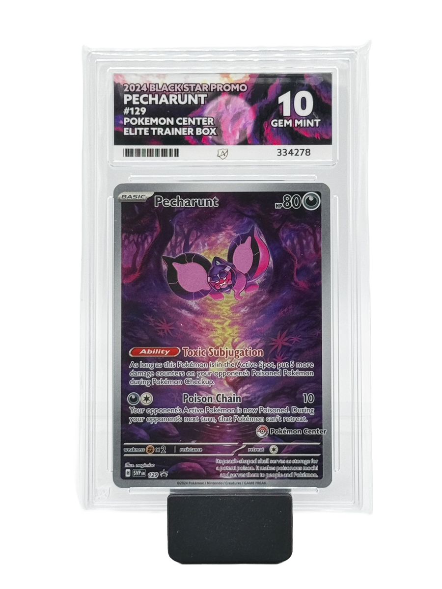 Pecharunt #129 - 2024 Black Star Promo - Pokemon Center - Gem Mint 10 ...