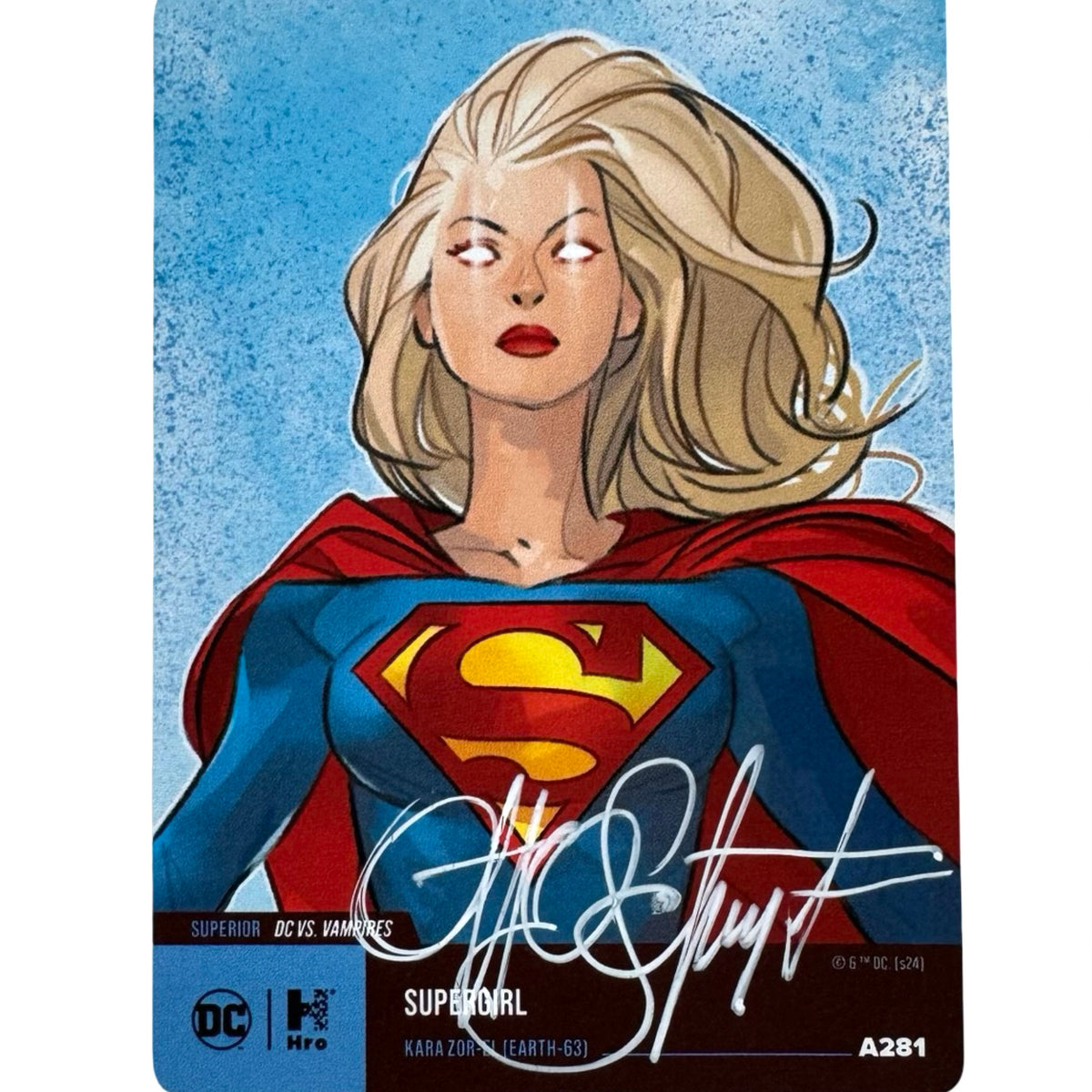 SOLD: Signed Supergirl (DC Vampire Events) - HRO Card: Mint - A281 - S ...